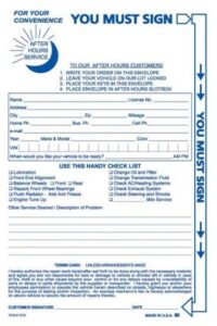 Night Drop Envelopes - Pkg Of 100 - #7210-100 - Auto Dealer Supplies ...